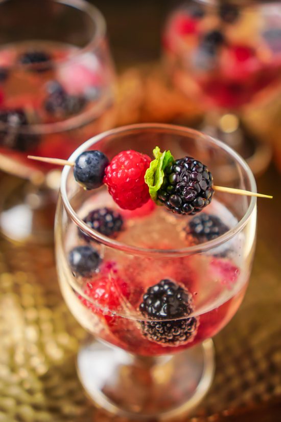 Berry Champagne Cocktail - The Love Nerds