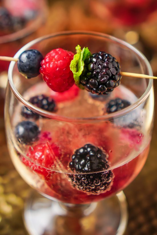 Berry Champagne Cocktail - The Love Nerds