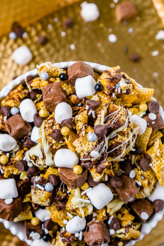 Double Chocolate Caramel Snack Mix - The Love Nerds